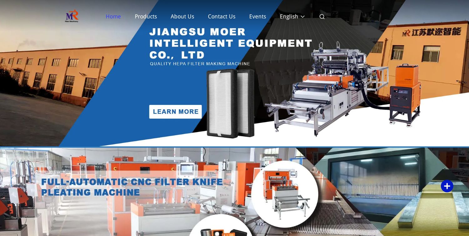 pc interface of filter-makingmachines.com