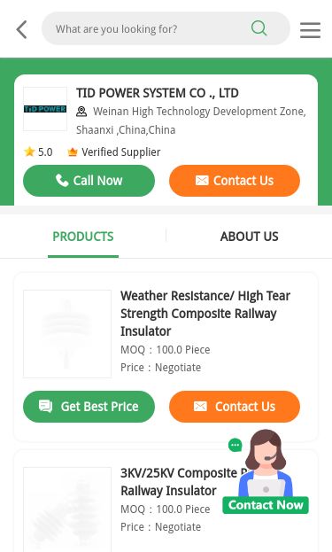 mobile interface of tidpower.com