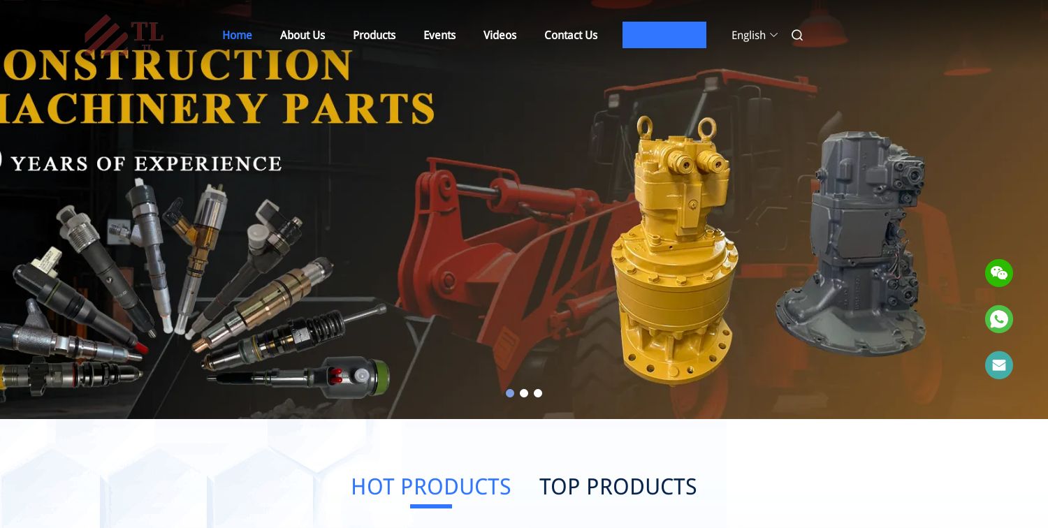 pc interface of hydraulicparts-excavator.com