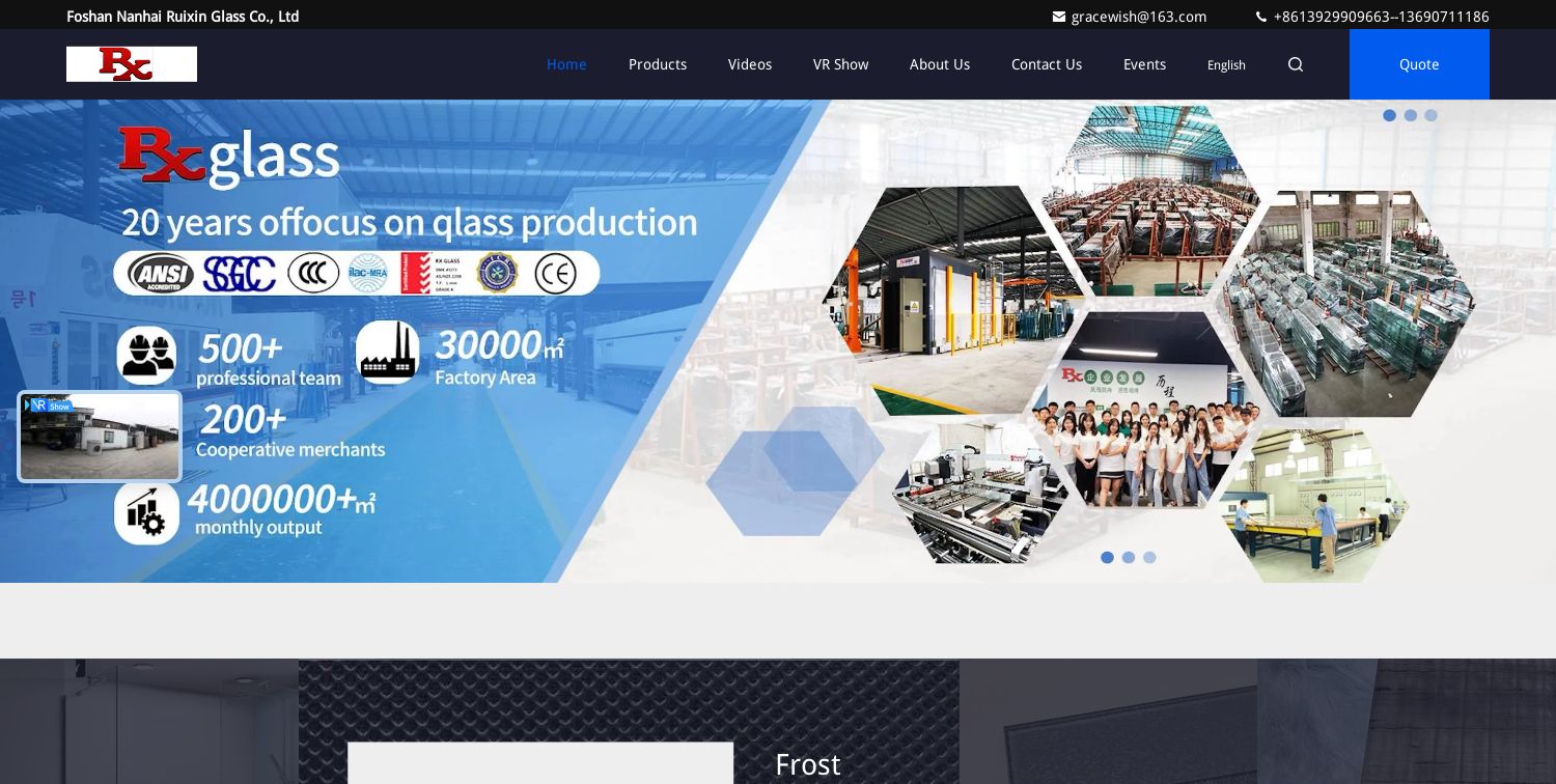 pc interface of buildingtemperedglass.com
