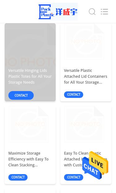mobile interface of plasticattachedlidcontainers.com