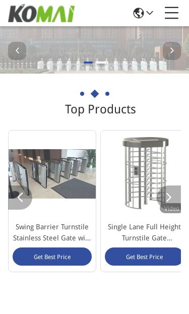 mobile interface of speedturnstile.com