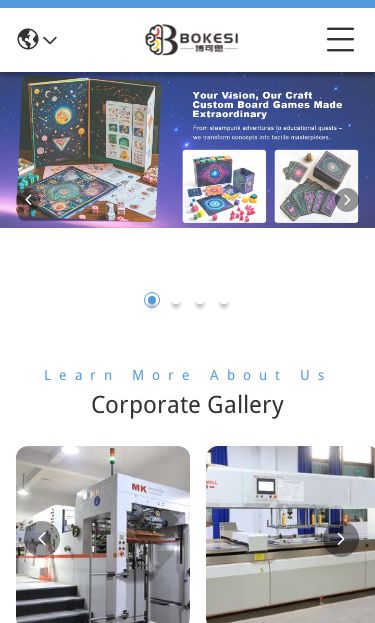 mobile interface of boardgamecard.com