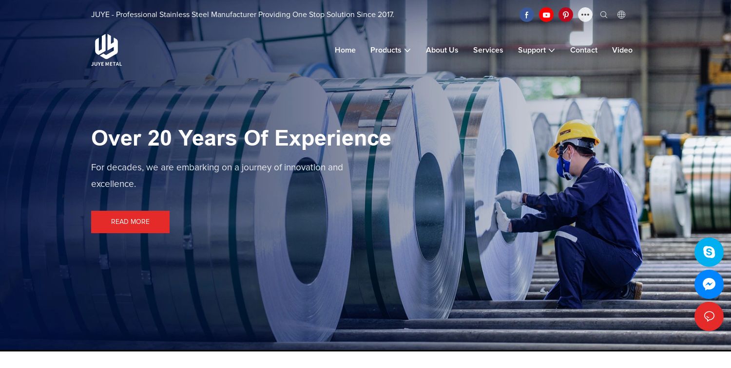 pc interface of juyemetal.com