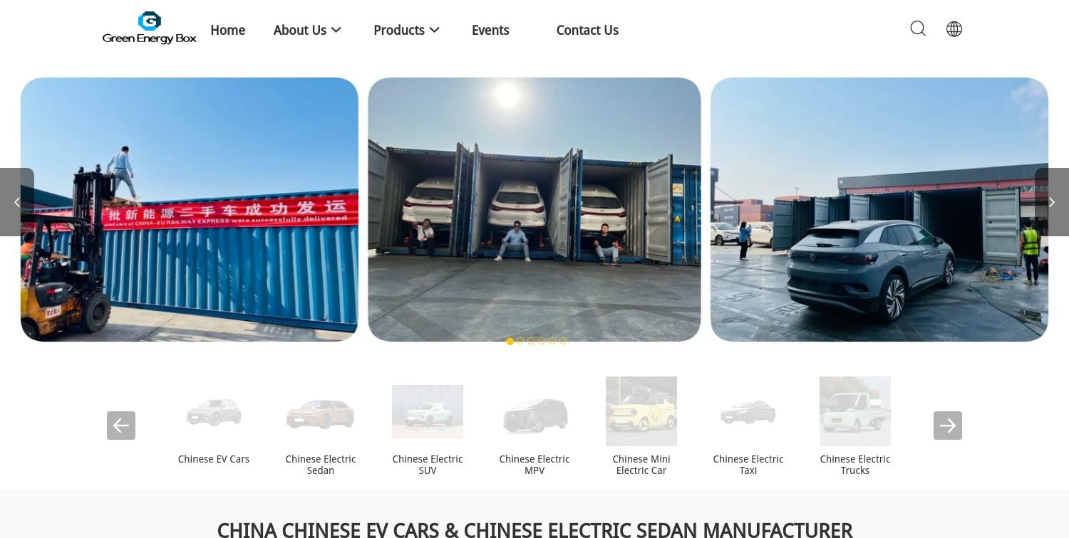 pc interface of chinese-evcars.com