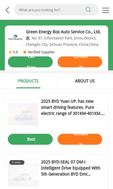 mobile interface of chinese-evcars.com