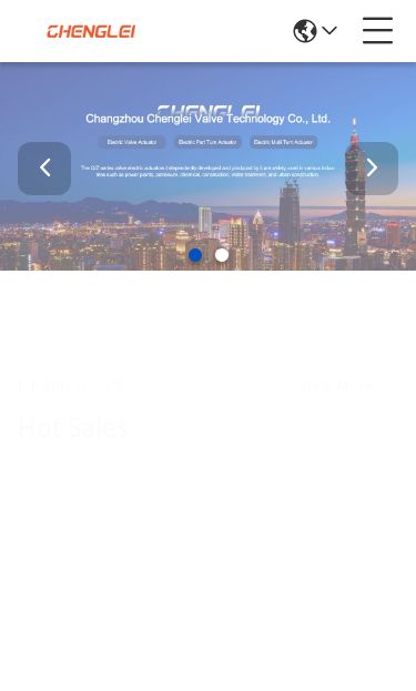 mobile interface of electricvalvesactuators.com