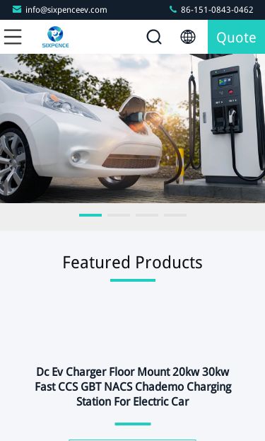mobile interface of electricvehicle-charging.com
