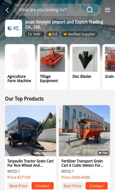 mobile interface of agriculture-farmmachinery.com