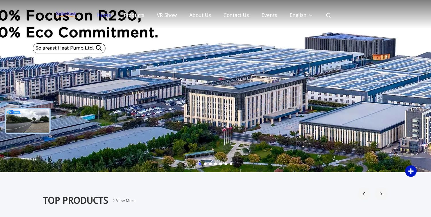 pc interface of sunrainheatpump.com