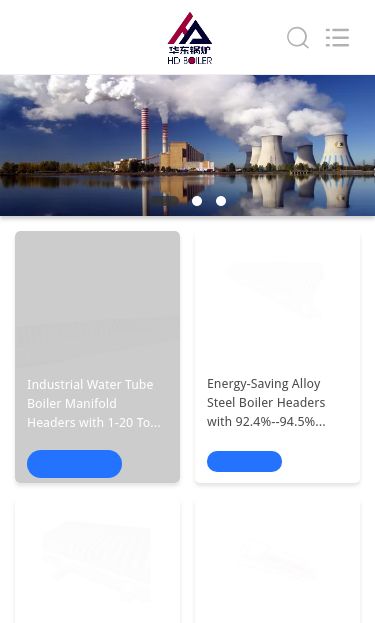 mobile interface of boilerfabrication.com