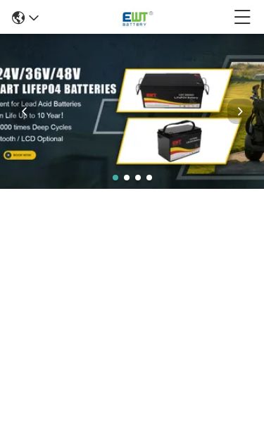 mobile interface of ewtbattery.com