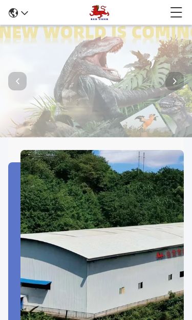 mobile interface of realistic-dinosaur.com