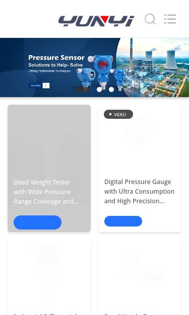 mobile interface of transmitterpressuresensor.com