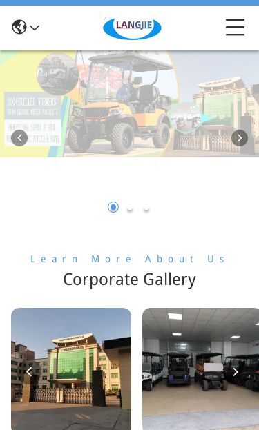 mobile interface of electrictouristcar.com