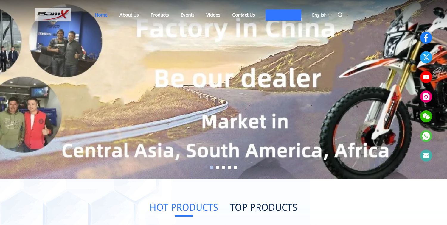 pc interface of qiyuanmotorcycle.com