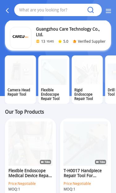 mobile interface of medicaldevicesrepair.com