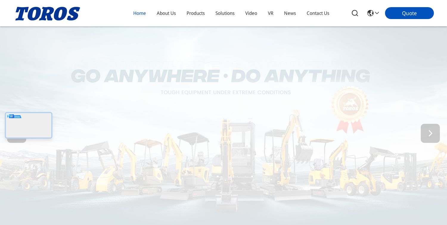 pc interface of torosexcavator.com