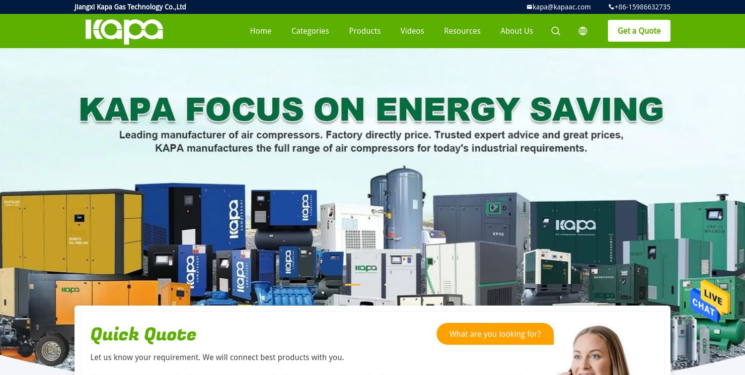 pc interface of kapaac.com