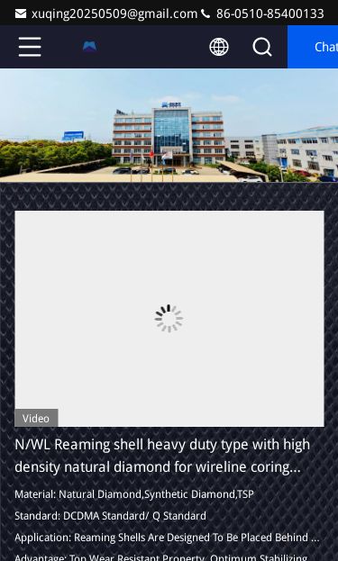 mobile interface of cgewxdrillingtools.com