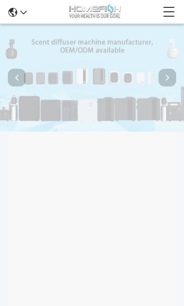 mobile interface of airscentdiffuser.com