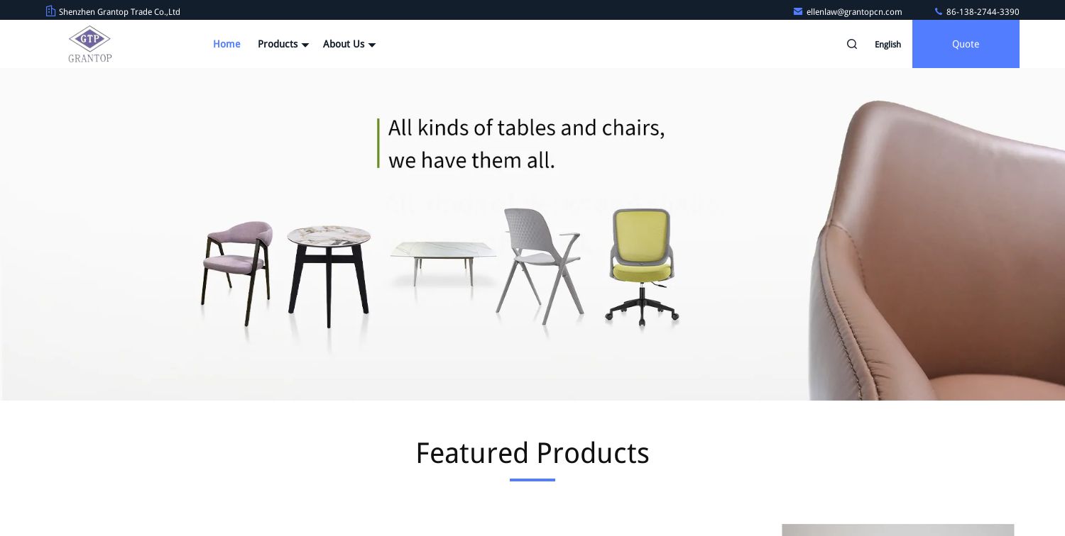 pc interface of diningroomschairs.com