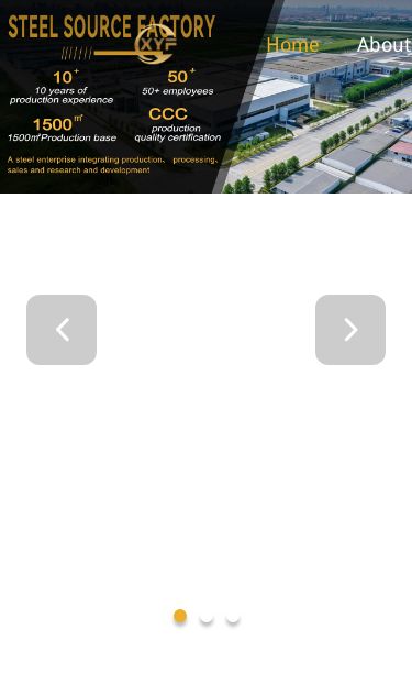 mobile interface of metalsteelpipe.com