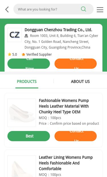 mobile interface of womens-footwears.com